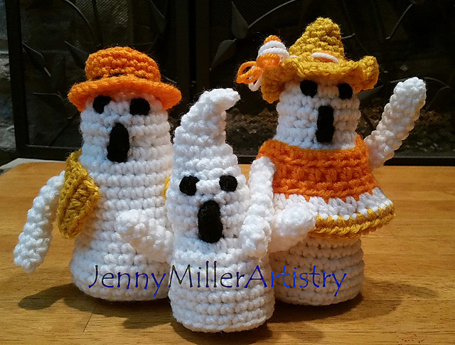 Ravelry: Dressed Up Ghost Family pattern by Jenny Miller