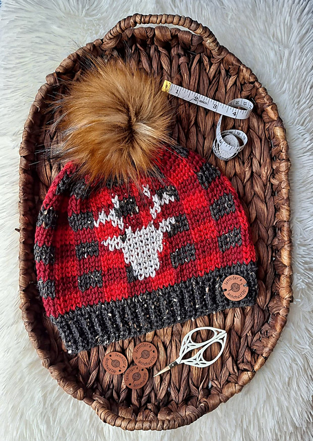 Ravelry: Rustic Deer Beanie pattern by Jennifer Borchert
