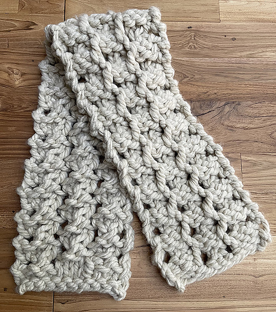 Ravelry: Cozy Lace Neck Scarf pattern by Jennifer Kent