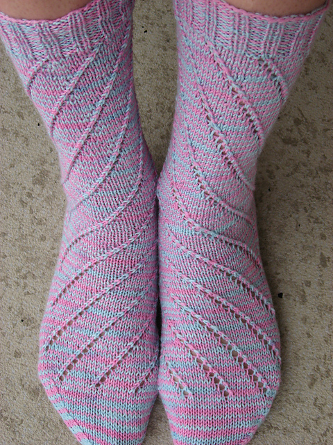 Ravelry: Spiral Eyelet Socks pattern by Sandi Rosner