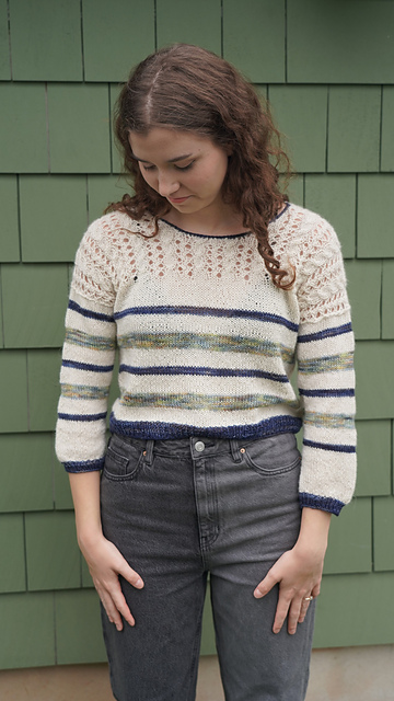 Ravelry: Sundry Stripes Pullover pattern by Jennifer Owens