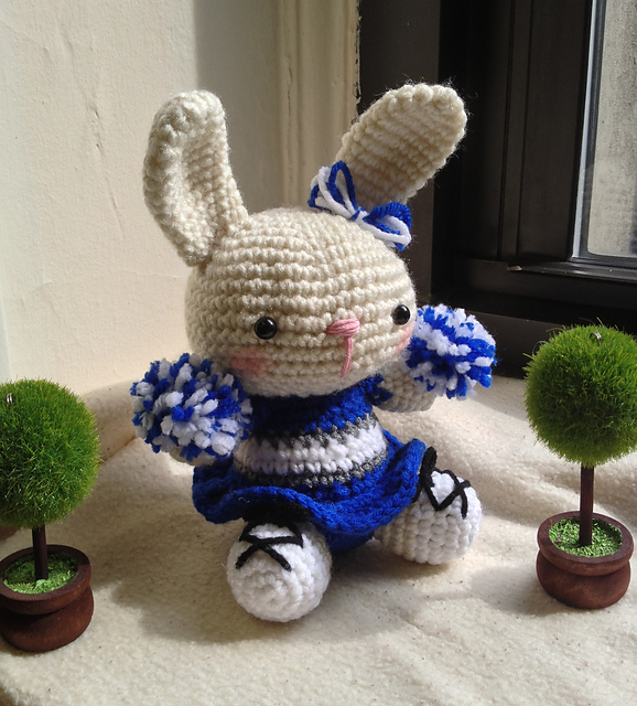 Ravelry: Cheerleader Bunny pattern by Jennifer Y. Wang