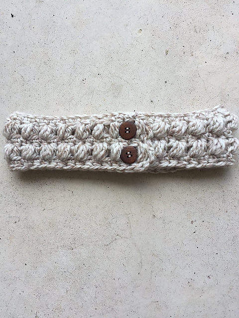 Ravelry: Puff Stitch Adjustable Ear Warmer pattern by Jenna Batten