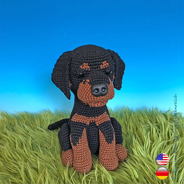 Ravelry: Amigurumi Rottweiler Rosi pattern by Jenny Dammann