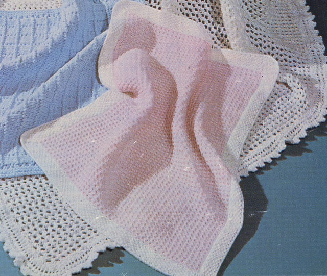 Ravelry: Pink and White Pram Rug pattern by Watmoughs Knitting Studio