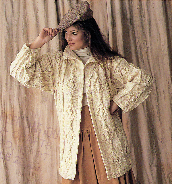 Ravelry: 3/4 Length Aran Style Jacket pattern by Knit Craft ...