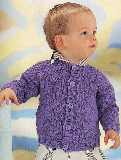 Ravelry: Children's Cardigan with Diamond Pattern pattern by Lyric ...