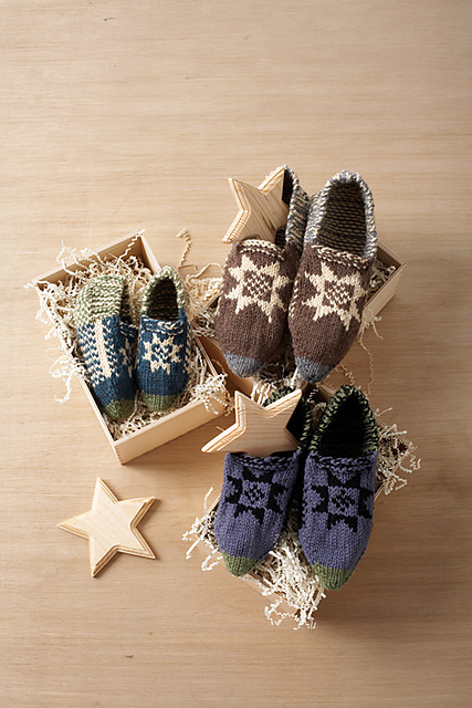 Ravelry: Fair Isle Slippers pattern by Bernat Design Studio
