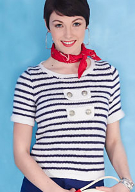 Ravelry: Women's Striped Sailor Top pattern by Lorna Miser