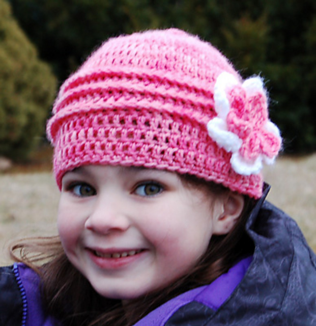 Ravelry: Monday Night Crochet Flowered Hat pattern by Ivy Brambles