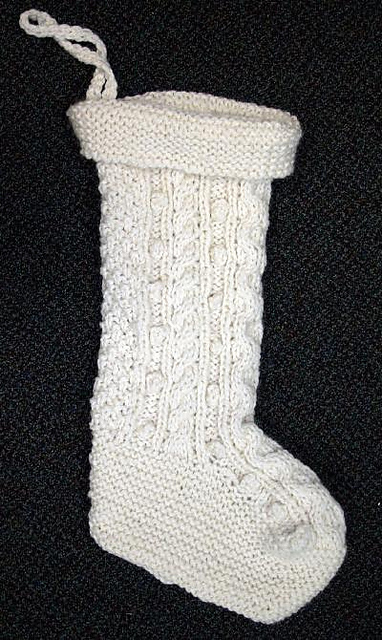 Ravelry: Irish Knit Christmas Holiday Stocking pattern by Ivy Brambles