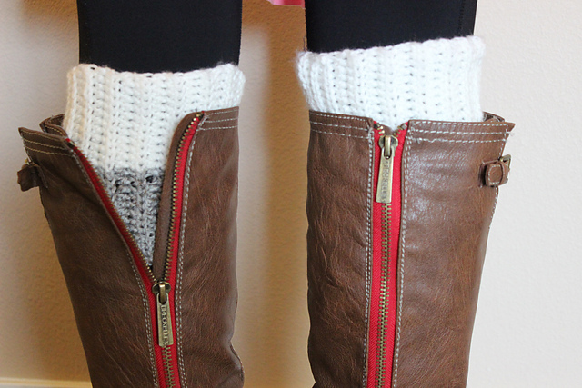 Ravelry: Simple Two Toned Boot Cuffs pattern by Jessy Spencer