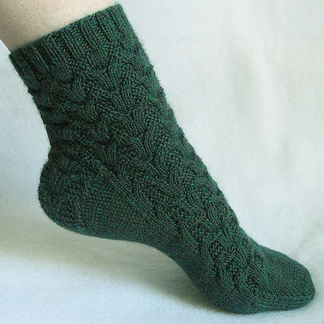 Ravelry: Rainforest Weave Sock pattern by the Jewell's Handmades