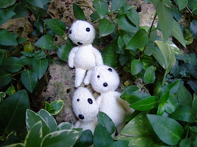 Ravelry: Kodama - the Ghibli studio forest spirit pattern by Netta's Knits