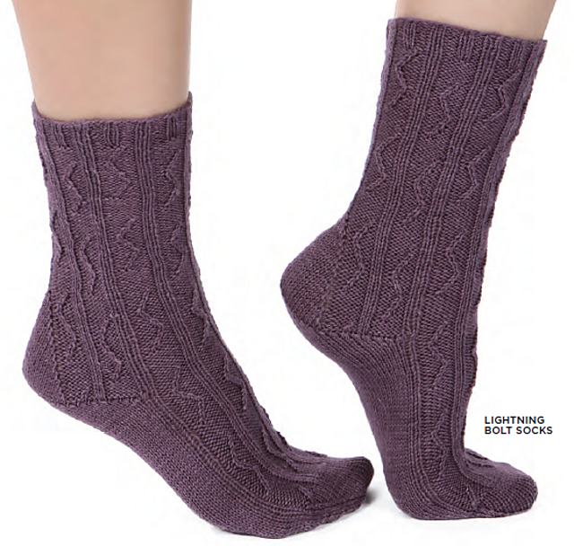 Ravelry: Lightning Bolt Socks pattern by Nancy Simet