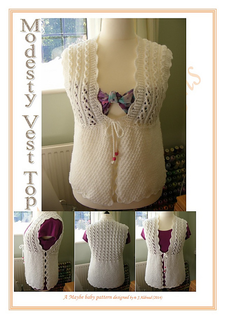 Ravelry: Modesty Vest Top pattern by maybebaby designs