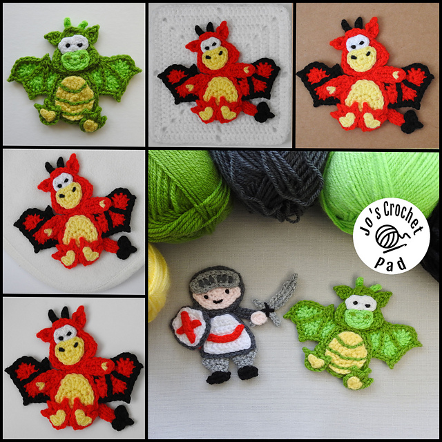 Ravelry: Dragon Applique Embellishment pattern by Jo Jones