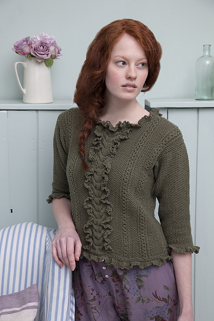 Ravelry: Ruffle and Picot Sweater pattern by Jacqueline Jewett