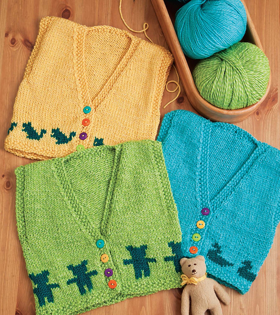 Ravelry: Animal Vests pattern by Marcie Brooks