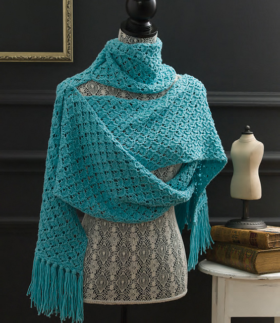 Ravelry: Textured Lace Wrap pattern by Jacqueline van Dillen