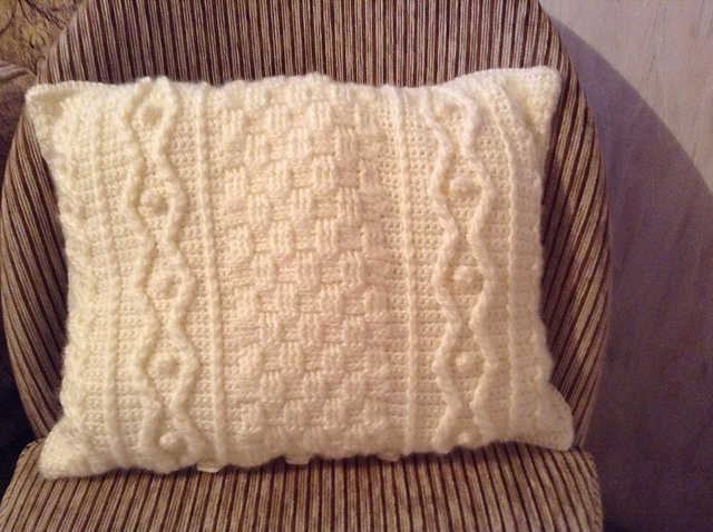 Ravelry: Basketweave Center Pillow pattern by Becky Stevens