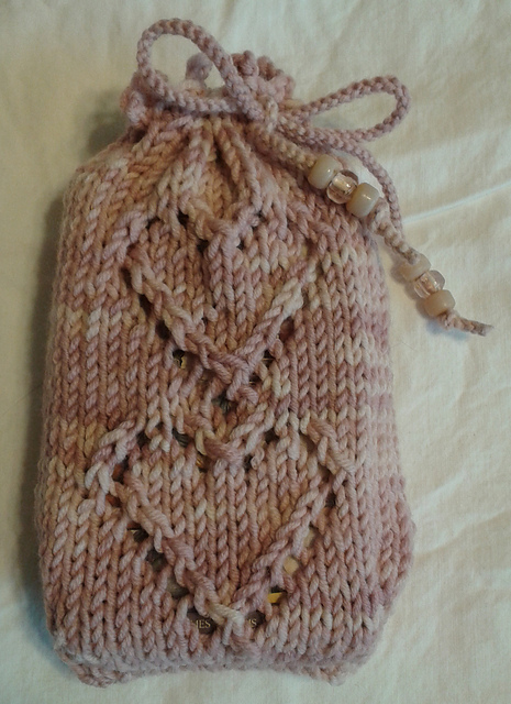 Ravelry: Two of Hearts Tarot Bag pattern by Joy Vernon