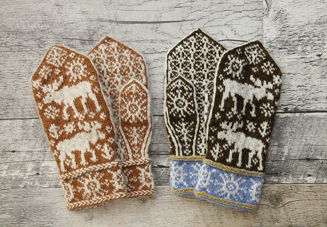Ravelry: Magical Moose Mittens pattern by Judy Kavanagh