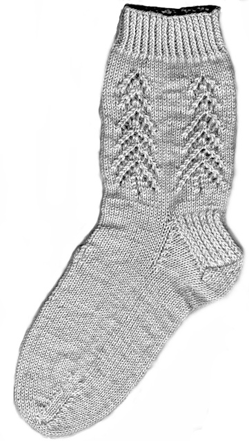 Ravelry: Pine Tree Lace Socks pattern by Judy Sumner