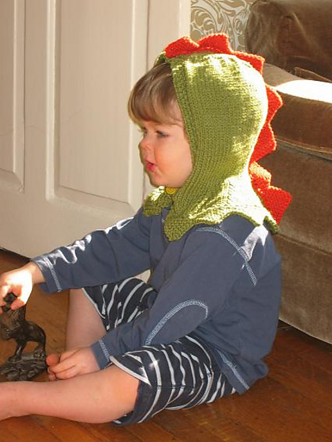 Ravelry: Toddler Dinosaur Hood pattern by Julia Farwell-Clay