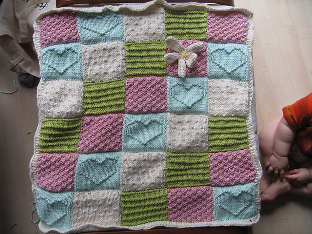 Ravelry: Textured Blocks Baby Blanket pattern by Stephany Lein