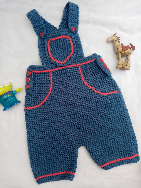 Ravelry: Baby Denim Dungarees pattern by Simone Francis