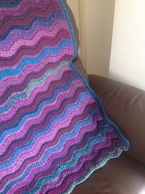 Ravelry: justinemd's Rugged Ripples Blanket