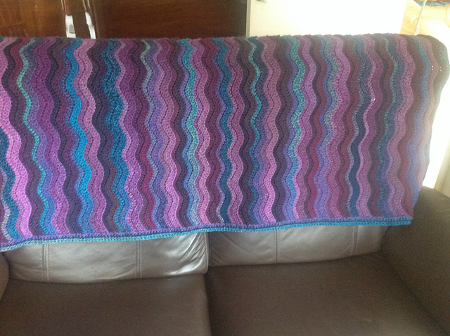 Ravelry: justinemd's Rugged Ripples Blanket