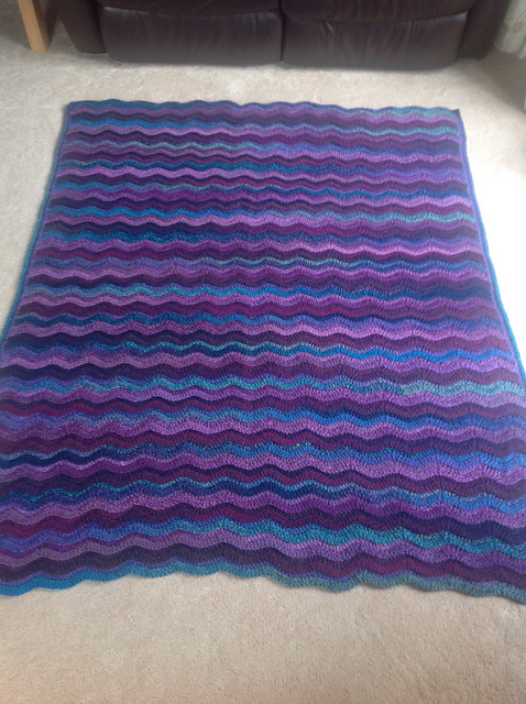 Ravelry: justinemd's Rugged Ripples Blanket