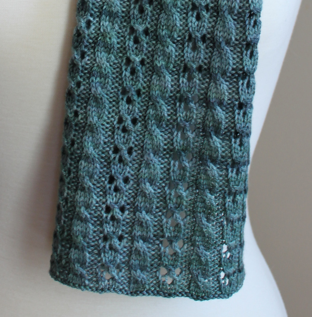 Ravelry: Cables & Lace Scarf pattern by Michelle Krause