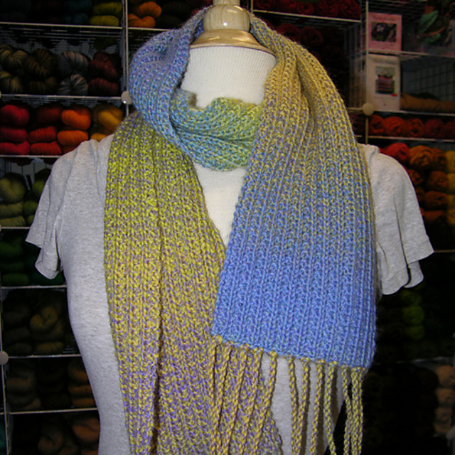 Ravelry: Rhythm Ribbed Scarf pattern by Jill Bujold