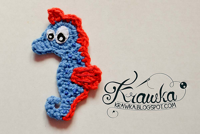Ravelry: Seahorse Applique pattern by Kamila Krawka Krawczyk