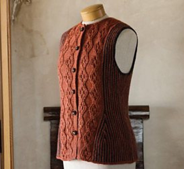 Ravelry: An Aran Stitch Vest pattern by Anna Zilboorg