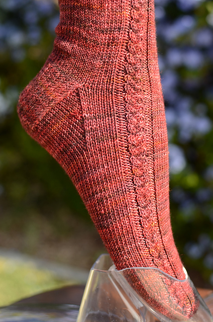 Ravelry: Braided Cable - Groove Sock pattern by Katrina C