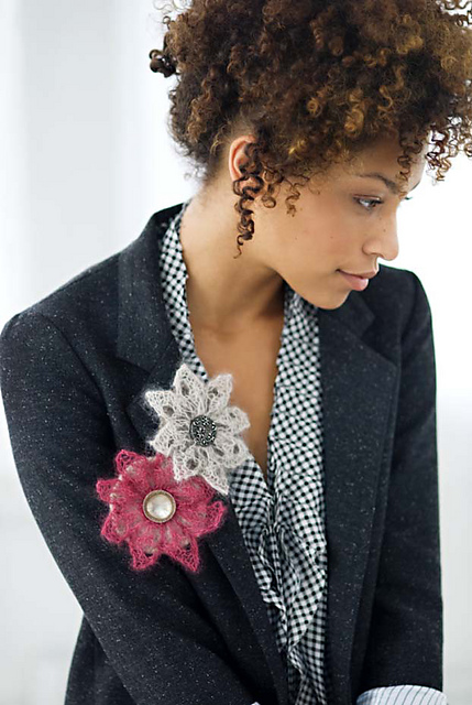 Ravelry: Lace Flower Pin pattern by Kat Coyle