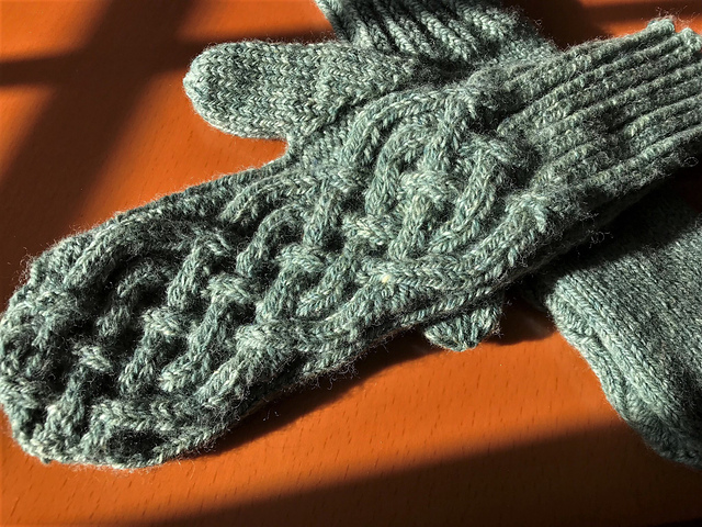 Ravelry: Saxon Braid Mittens pattern by Kanga Knits