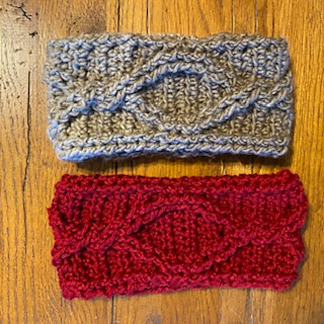 Ravelry: Lazy Cables Ear Warmers pattern by Kathy Lutz