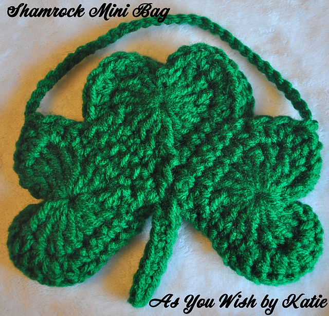 Ravelry: Shamrock Mini Bags pattern by Katie Lane