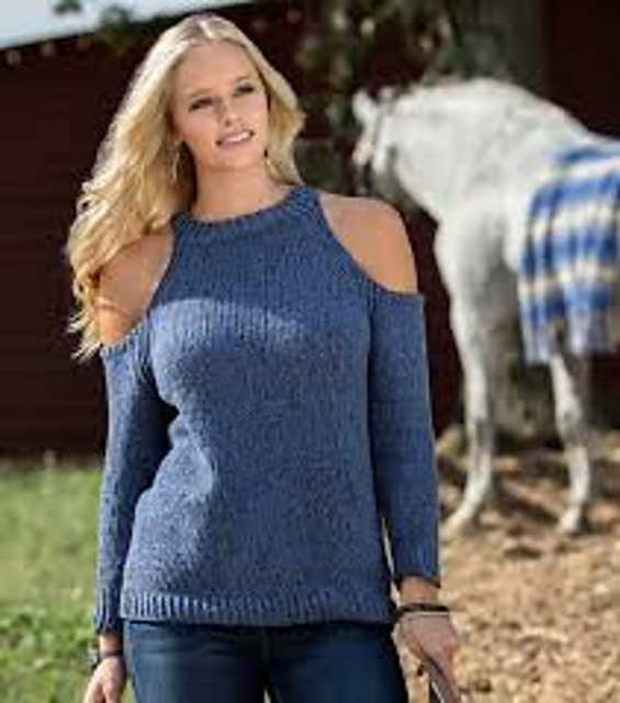 Ravelry: Cold Shoulder Sweater pattern by Premier Yarns Design Team