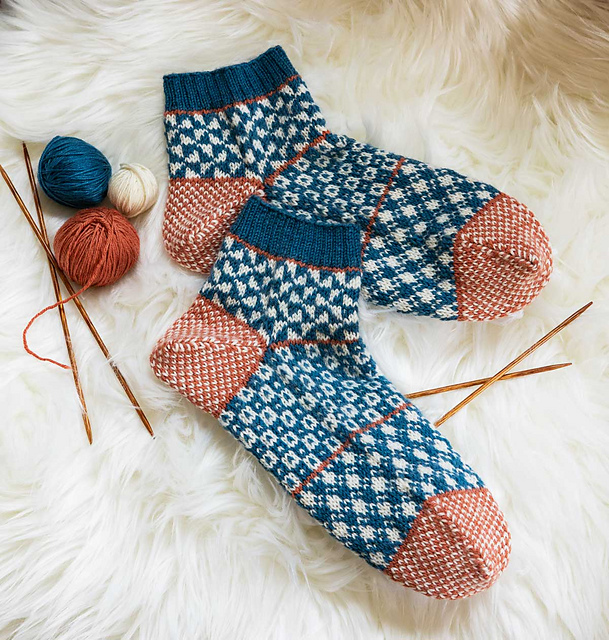 Ravelry: Mini Maine Motif Socklets pattern by Mary Jane Mucklestone