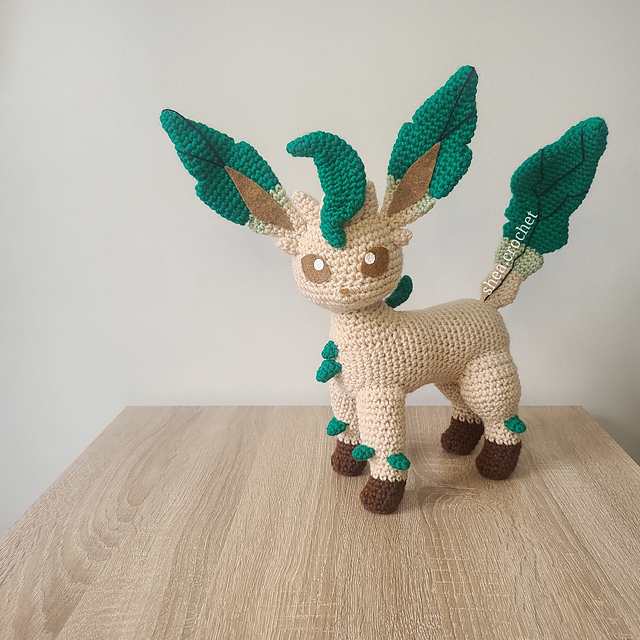 Ravelry: Pokemon Leafeon pattern by Kayla Shea.