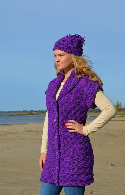 Ravelry: Cattia Shawl Collar Tunic pattern by Karen Marlatt