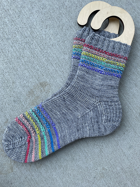 Ravelry: Textured Stripe Socks pattern by KnittenKristen