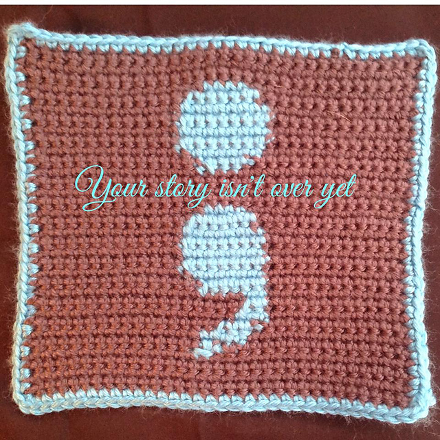 Ravelry: #TheSemiColonProject pattern by Sick 'Lil Monkeys