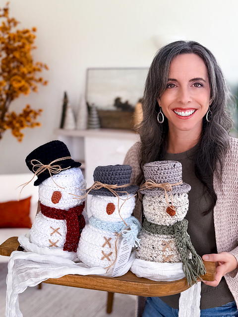 Ravelry: Wheat Stitch™ Snowman pattern by Briana K Designs